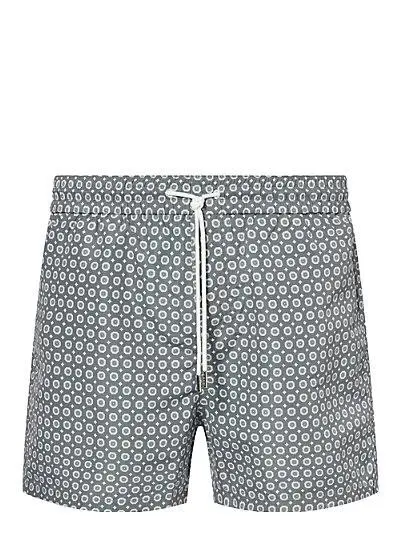 ARNE Mosaic Print Swim Shorts - Sage
