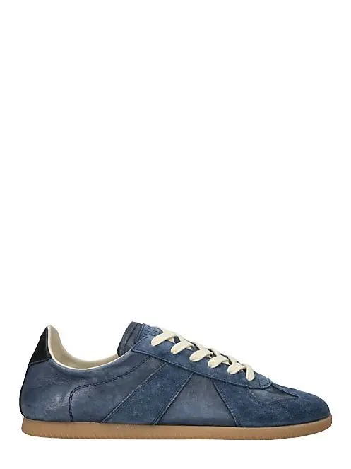 MAISON MARGIELA Replica Low Top Suede Trainers - Blue