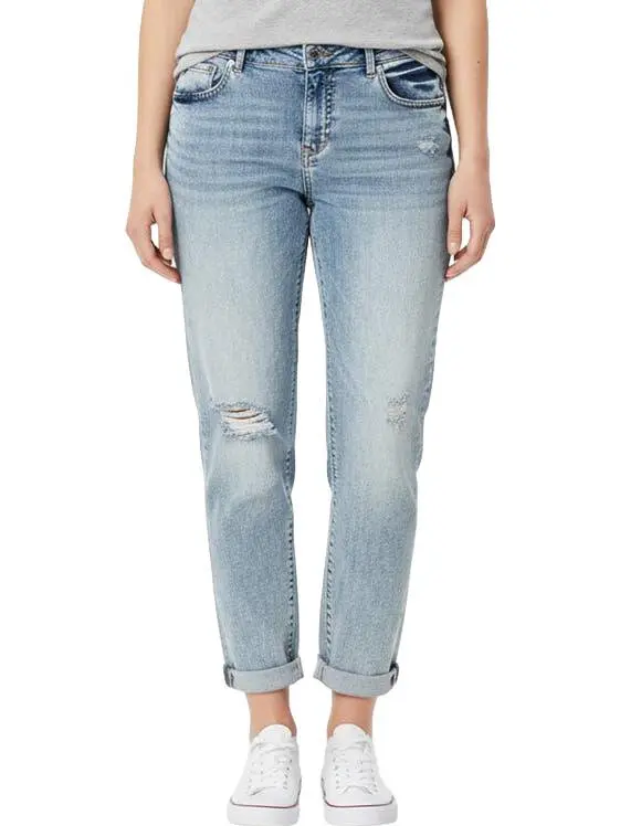 SLINK JEANS Straight Leg Boyfriend Jeans - Isolde