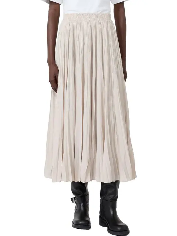 Max Mara Pleated Midi Skirt - Ivory