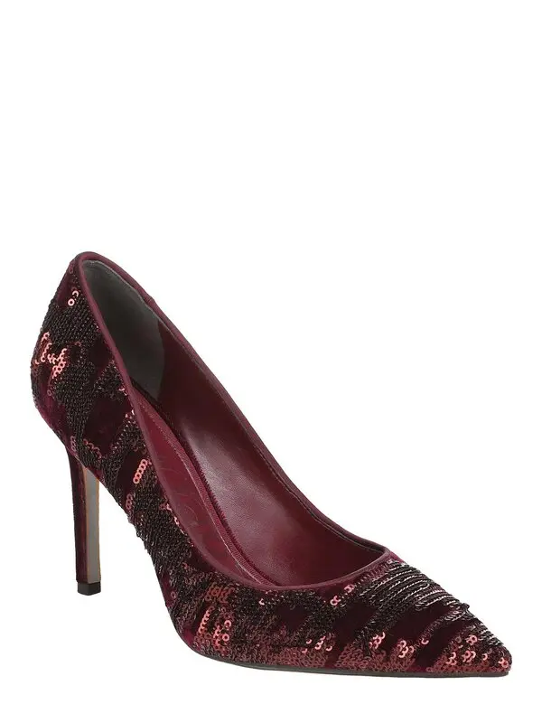 Sam Edelman Hazel Pointed Toe Stiletto Pump - Merlot