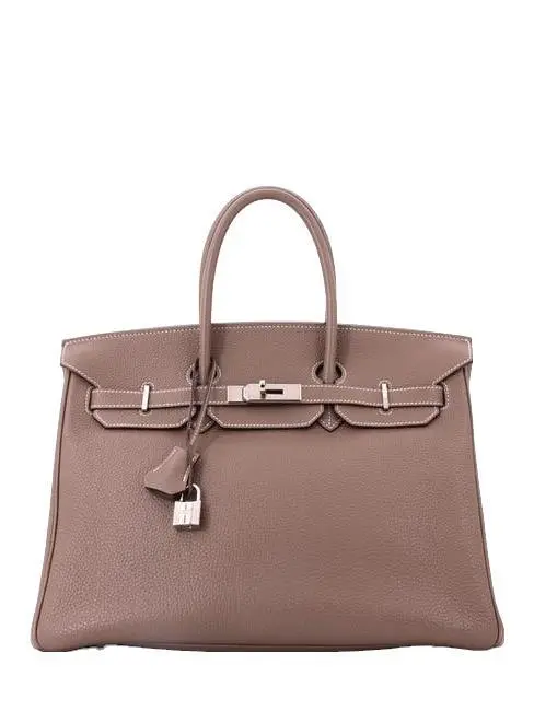 Hermès Birkin Handbag Togo With Palladium Hardware 35 - Grey