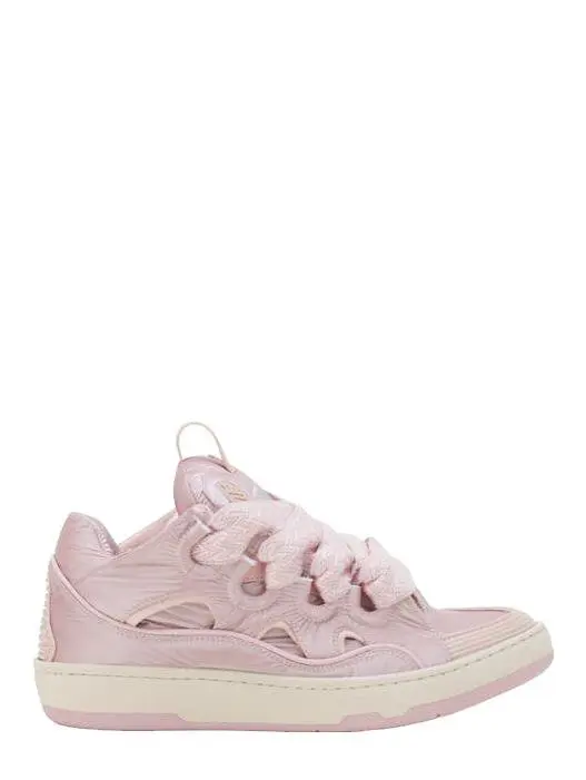 LANVIN Curb Sneakers In Nylon - Old Pink