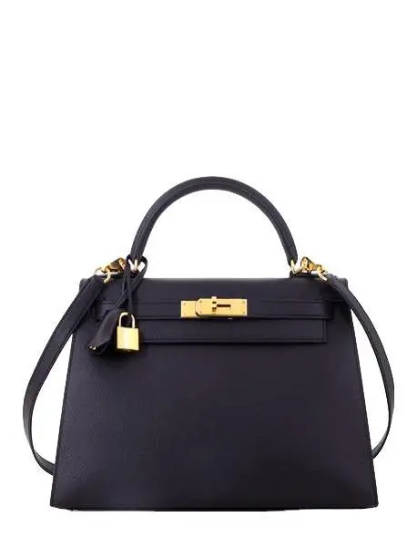 Hermès Kelly Handbag Epsom With Gold Hardware 28 - Black