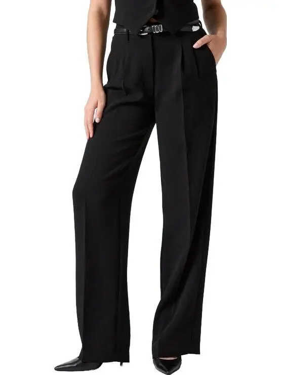 Guess Theoline Perfect Wide Leg Pants - Jblack-black
