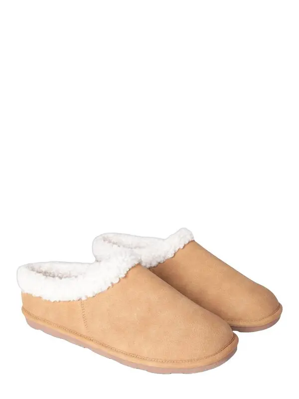 ANIMAL Gender Inclusive Borg Lined Slippers - Beige