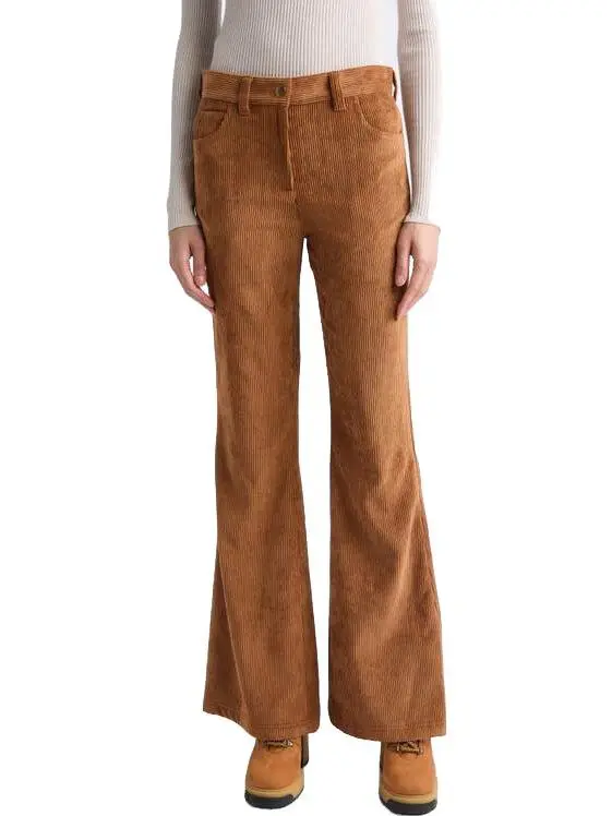 Moncler Corduroy Flare Leg Pants - Brown