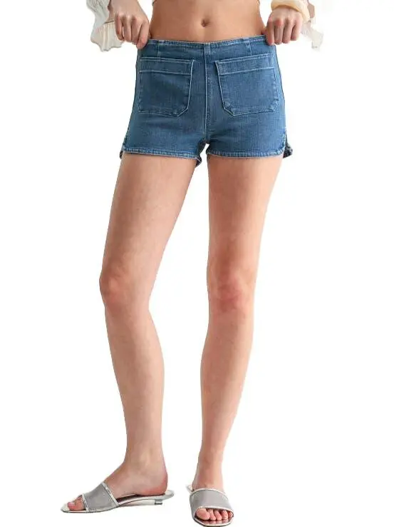 JEMINA DENIM The Sunday Patch Pocket Short - Medium Wash