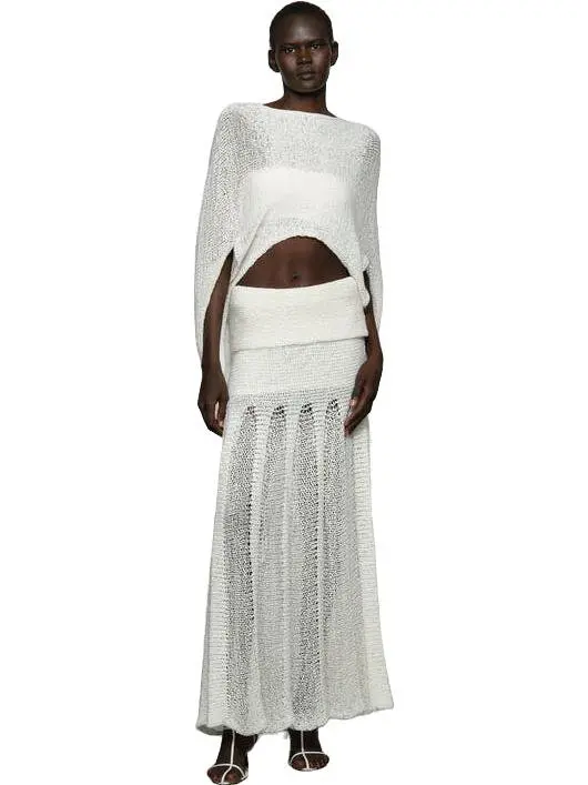 ET OCHS Kiernan Knit Midi Skirt - White