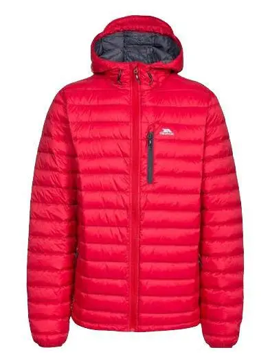 TRESPASS Digby Puffer Jacket With Hood - Red