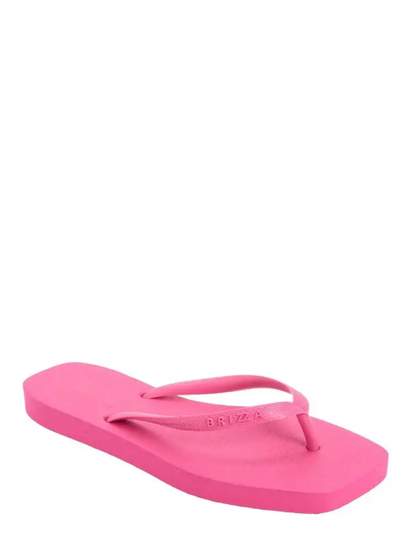 BRIZZA Square Toe Flip Flop - Hyperpink