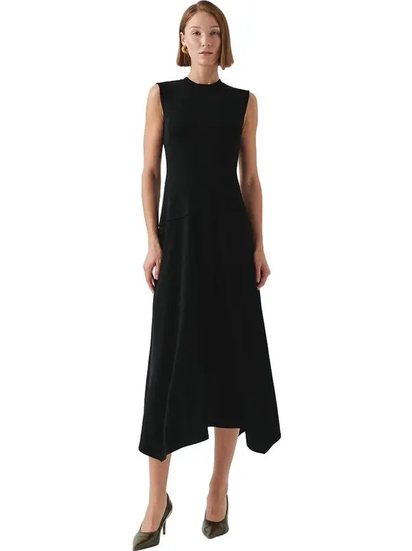 EXQUISE Hadlee Midi Dress - Black