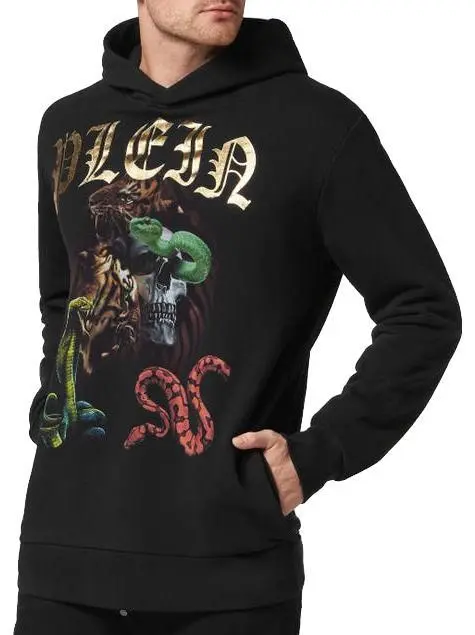 Philipp Plein Hoodie Sweatshirt - Black