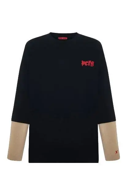 PCFG Daydreamers Printed T Shirt With Acid Wash Sleeves - Black