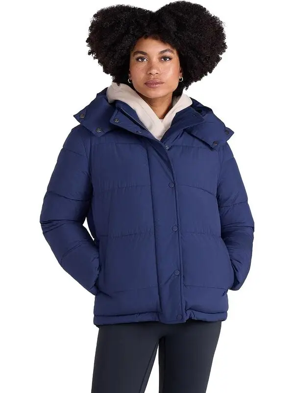 ANIMAL Maeve Puffer Jacket With Hood - Navy