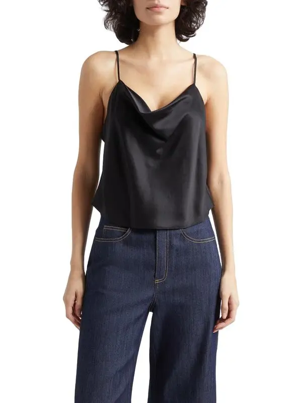 Cinq À Sept Marta Silk Cami - Black