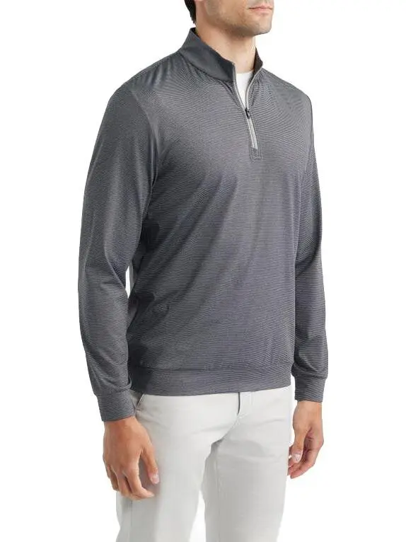 Johnnie-o Bixler Long Sleeve Quarter Zip Sweatshirt - Black
