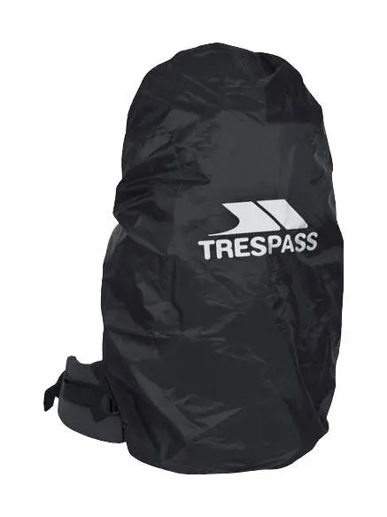 TRESPASS Waterproof Backpack Cover With Toggle Fastening And Logo Detail - Black