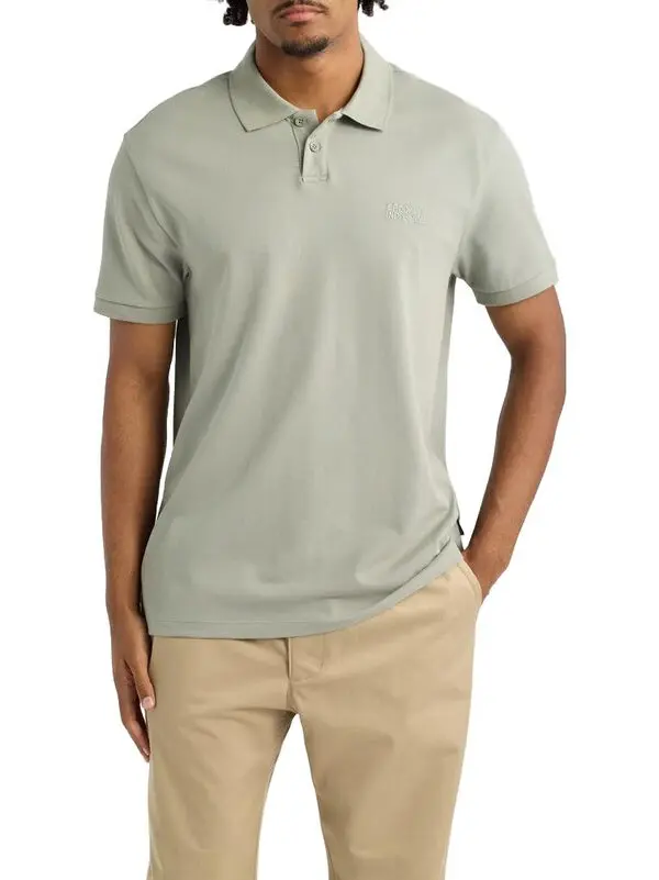 Brooklyn Industries Solid Cotton Polo - Shadow
