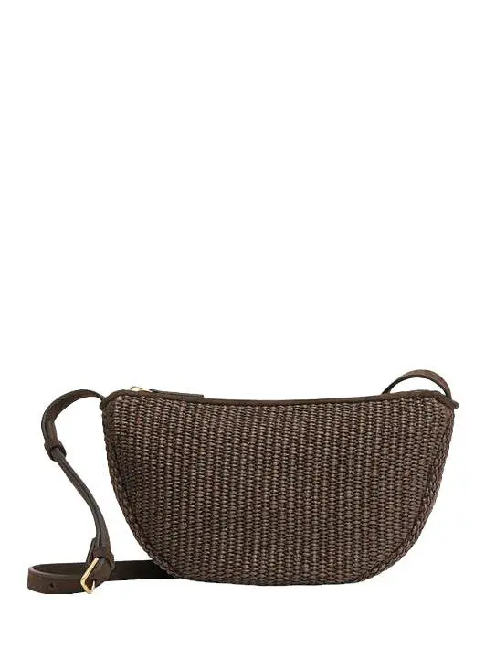 MANSUR GAVRIEL Moon Raffia Sling Bag - Ebony