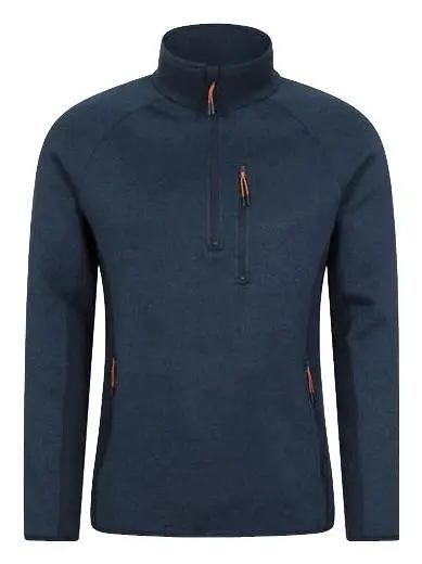 Mountain Warehouse Treston Fleece Top With High Neck And Zip Fastening - Navy