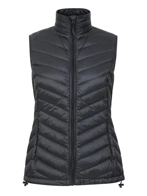 Mountain Warehouse Featherweight Quilted Vest With Stand Collar - Black