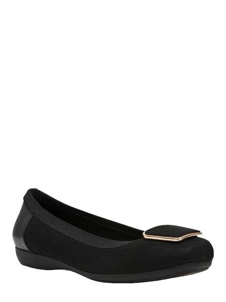 Anne Klein Uliana Flat - Black Micro Suede