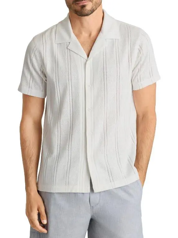 Bonobos Stretch Pointelle Cabana Shirt - Cloud Dancer