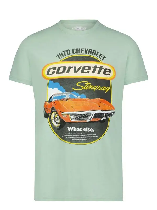Lucky Brand Corvette Graphic T-shirt - Grayed Jade