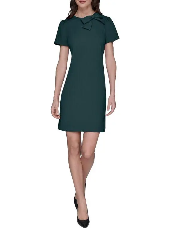 Karl Lagerfeld Paris Bow Accent Sheath Dress - Malachite