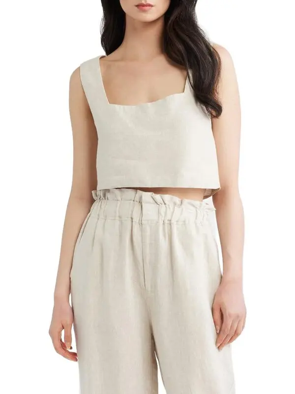 A.REN Christal Crop Tank - Linen