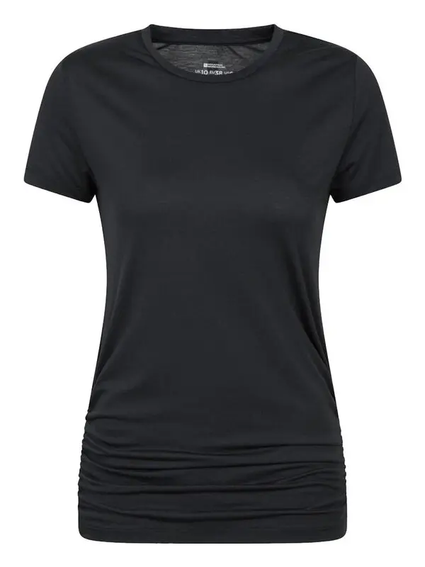 Mountain Warehouse Active Ruched Longline T-shirt - Black