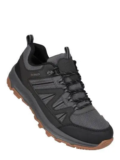 Mountain Warehouse Suede Waterproof Outdoor Walking Shoes - Gray
