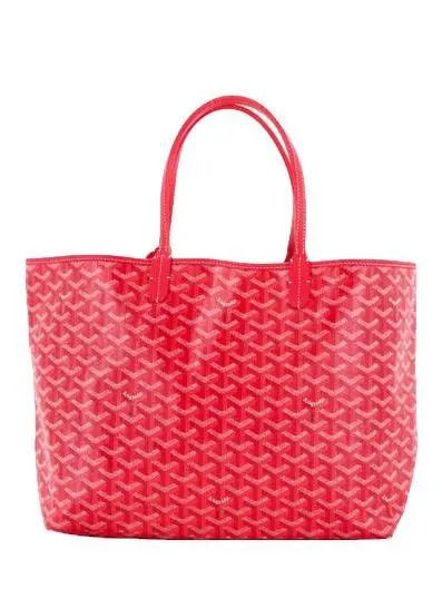 Goyard Saint Louis Reversible Tote Coated Canvas And Printed Canvas Pm - Red