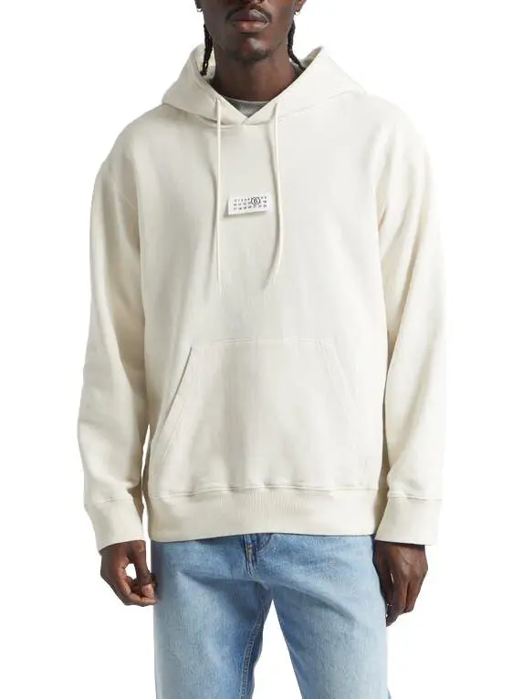 MAISON MARGIELA Cotton Hoodie With Drawstring Hood - Ecru