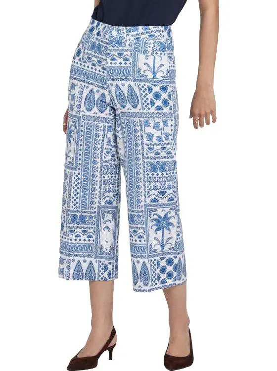 NYDJ Daisy Crop Wide Leg Pants - Jubilee Patchwork