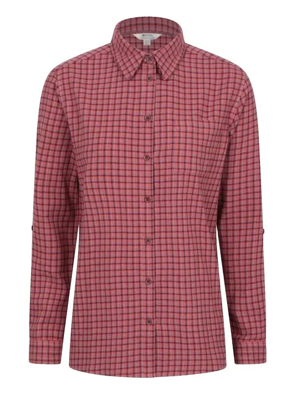 Mountain Warehouse Balsam Brushed Flannel Longline Shirt - Rust