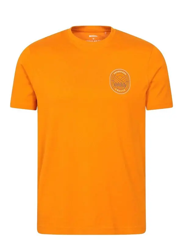 Mountain Warehouse Organic Cotton Printed T-shirt - Bright Orange