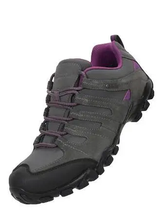Mountain Warehouse Belfour Suede Waterproof Walking Shoes - Gray