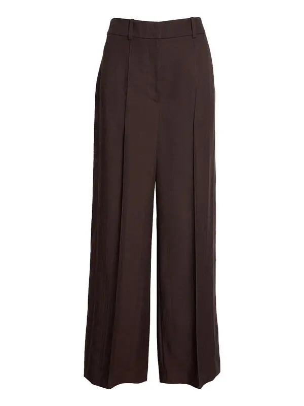 REISS Jodie Wide Leg Trousers - Grape