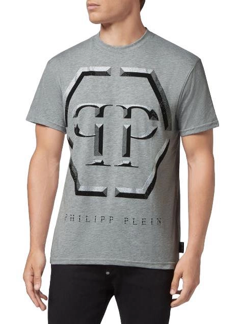 Philipp Plein T-shirt Round Neck Ss Comfort - Grey