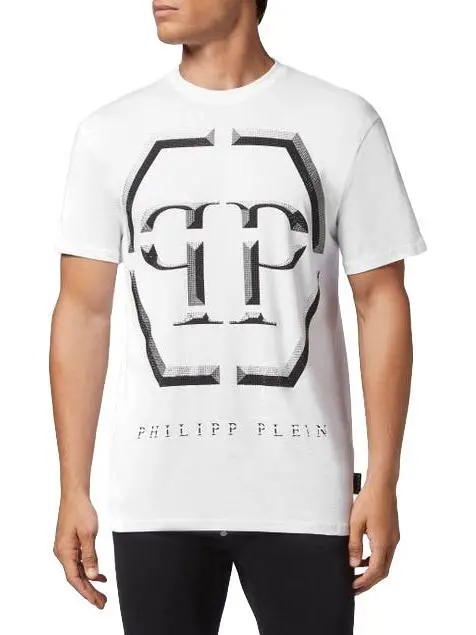 Philipp Plein T-shirt Round Neck Ss Comfort - White