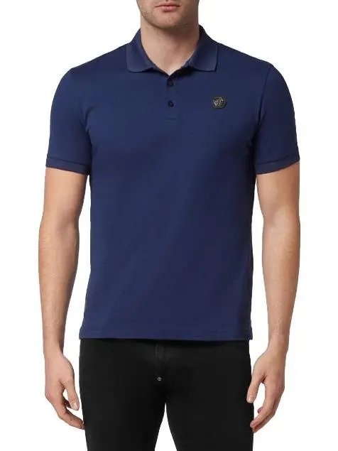 Philipp Plein Slim Fit Polo Shirt Ss Luxe - Middleblue