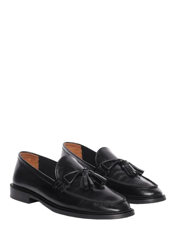 MAGUIRE SHOES Douro Leather Tassel Loafers - Black