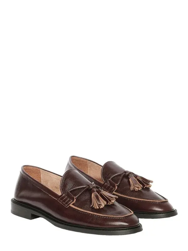 MAGUIRE SHOES Douro Leather Tassel Loafers - Brown