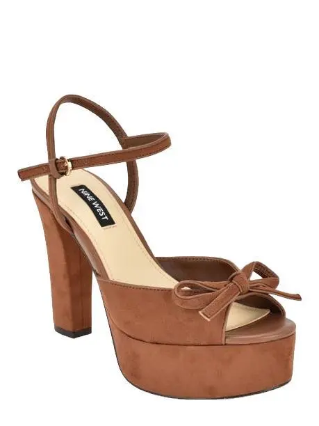 Nine West Nessle Platform Sandal - Brown
