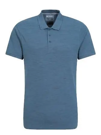 Mountain Warehouse Dawnay Textured Pique Polo Shirt - Blue