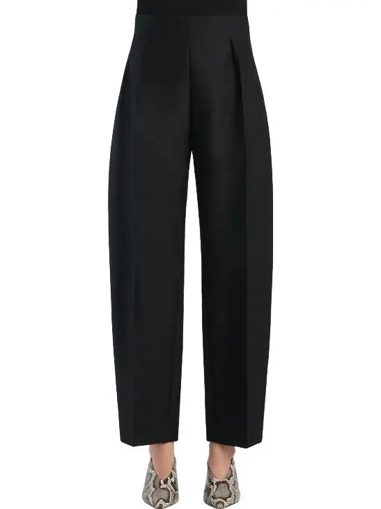 Khaite Samera Wool & Silk Cady Pants - Black