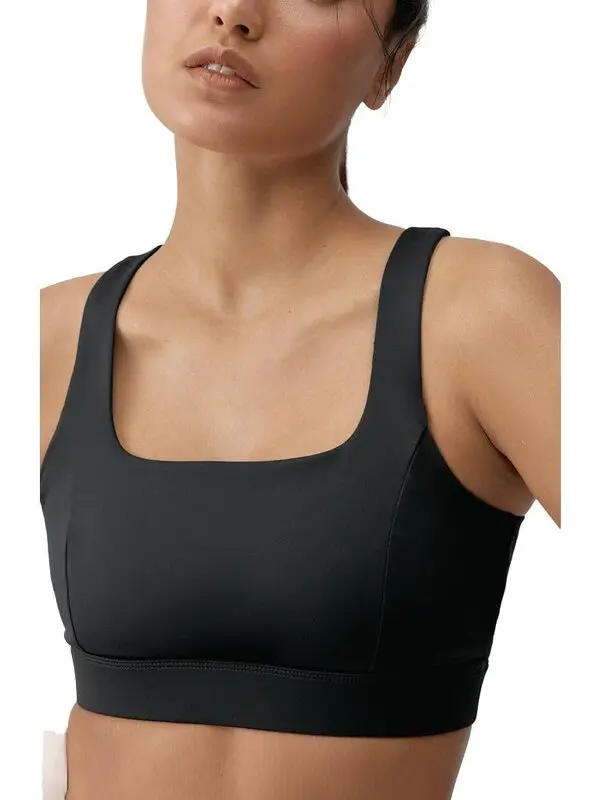 BORN LIVING YOGA Padma 2.0 High-support Performance Sports Top - Black