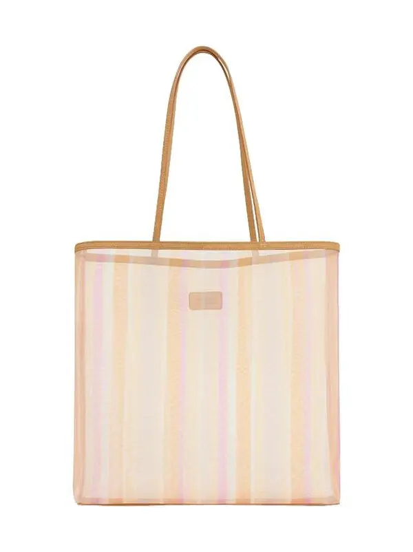 MANSUR GAVRIEL Large Filo Stripe Mesh Tote - Sunset Multi